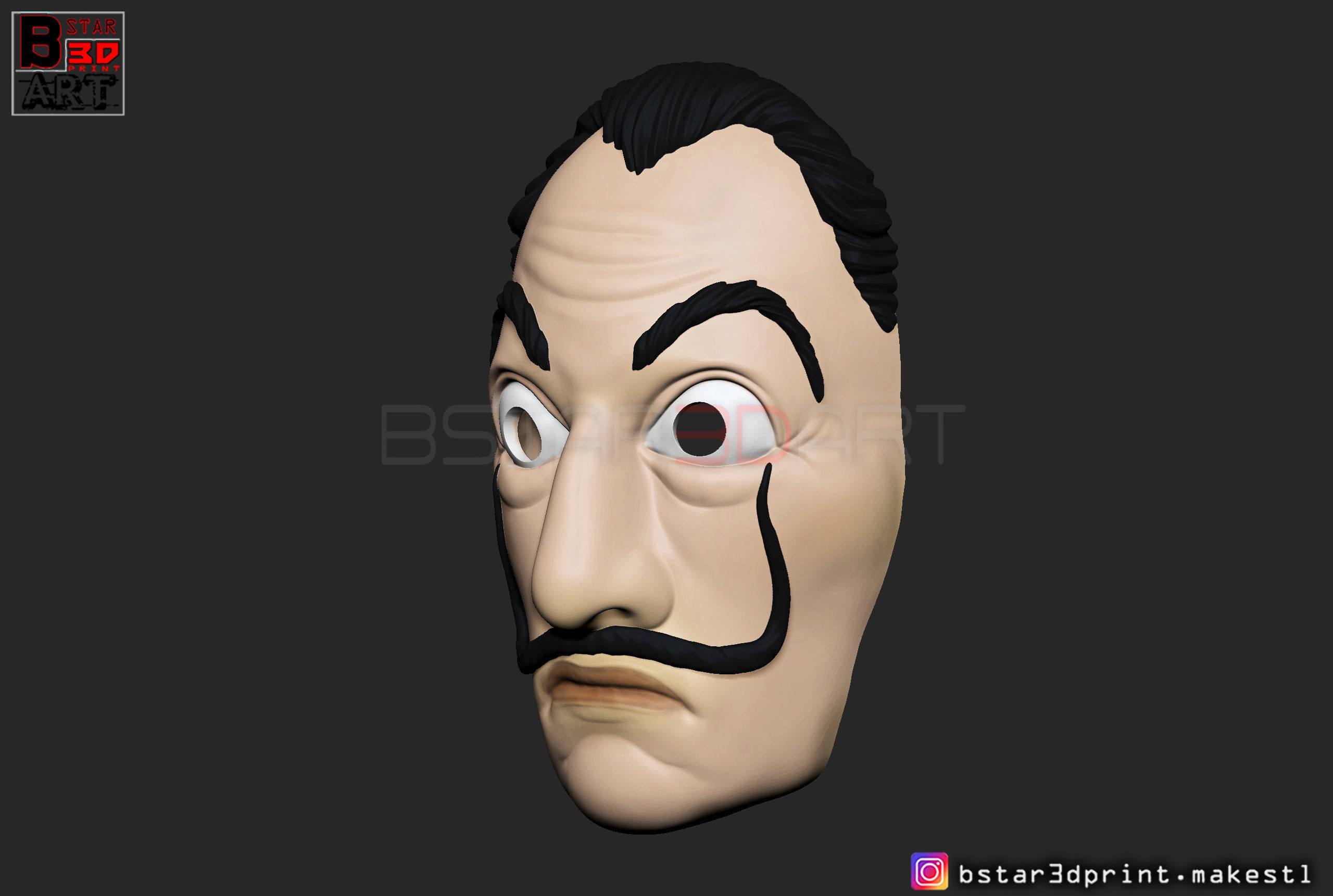 Money Heist Mask - La Casa de Papel Season 4 - Mask for Cosplay 3D ...