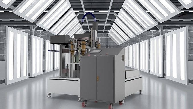 Six axis CNC milling machine 3D model | CGTrader