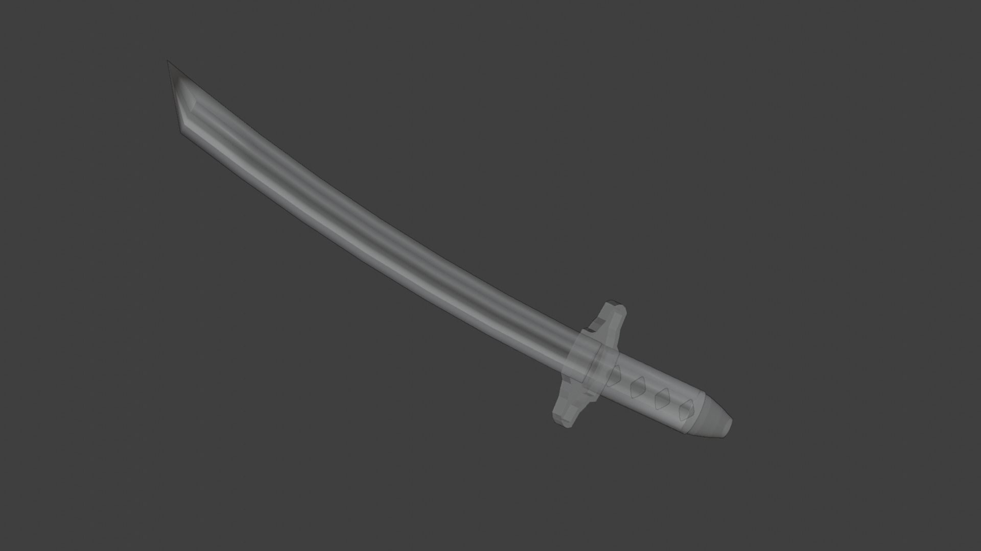 Simple black katana 3D model | CGTrader