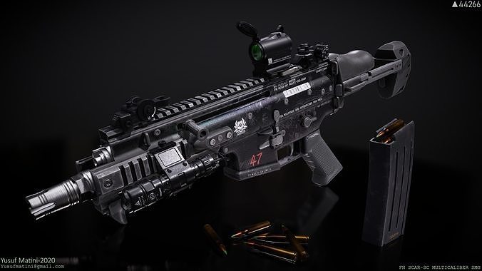3D model FN Scar-SC SMG VR / AR / low-poly | CGTrader