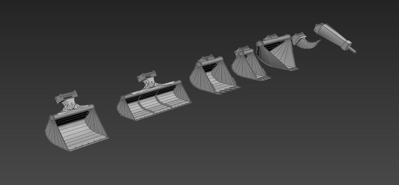 GODETS EXCAVATOR 3D model | CGTrader