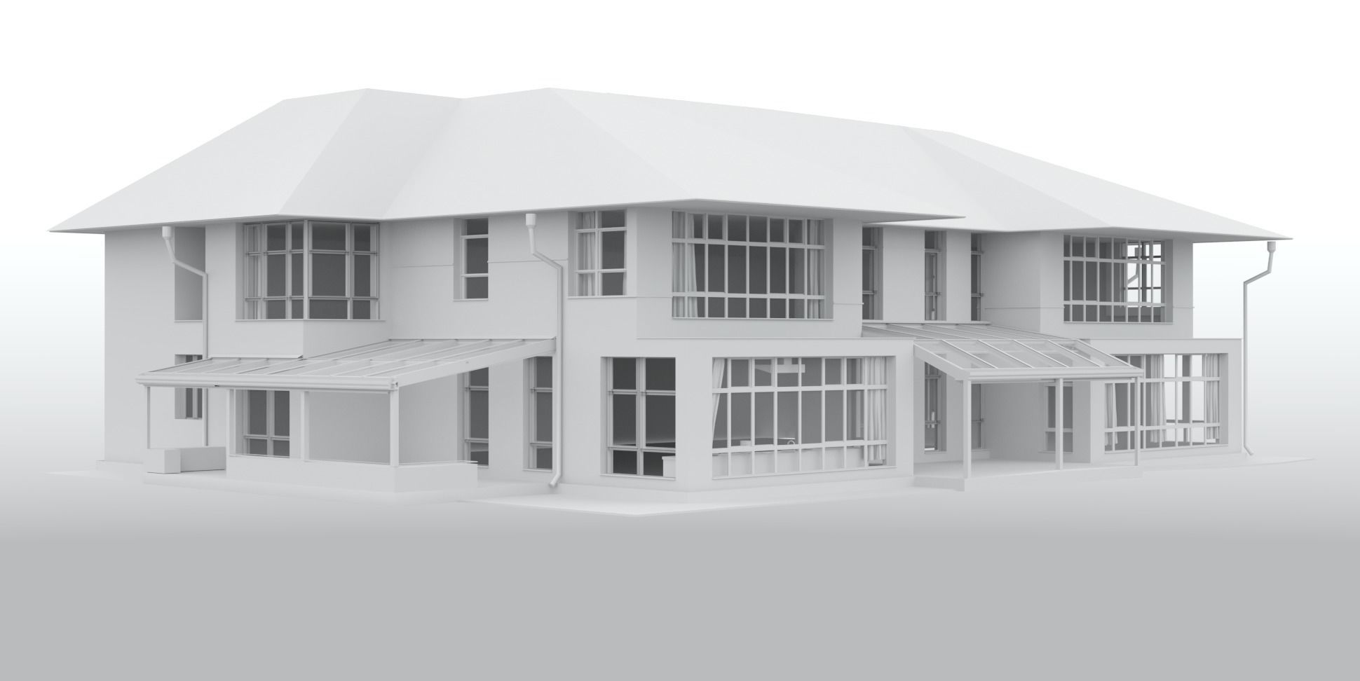 House exterior without textures free 3D model | CGTrader