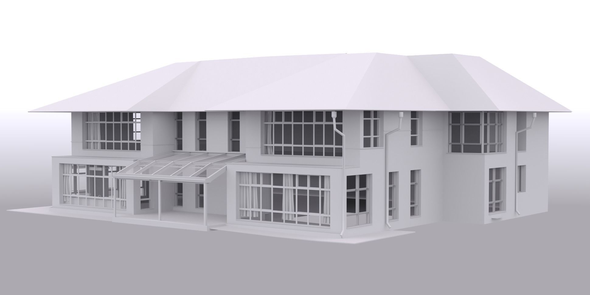 House exterior without textures free 3D model | CGTrader