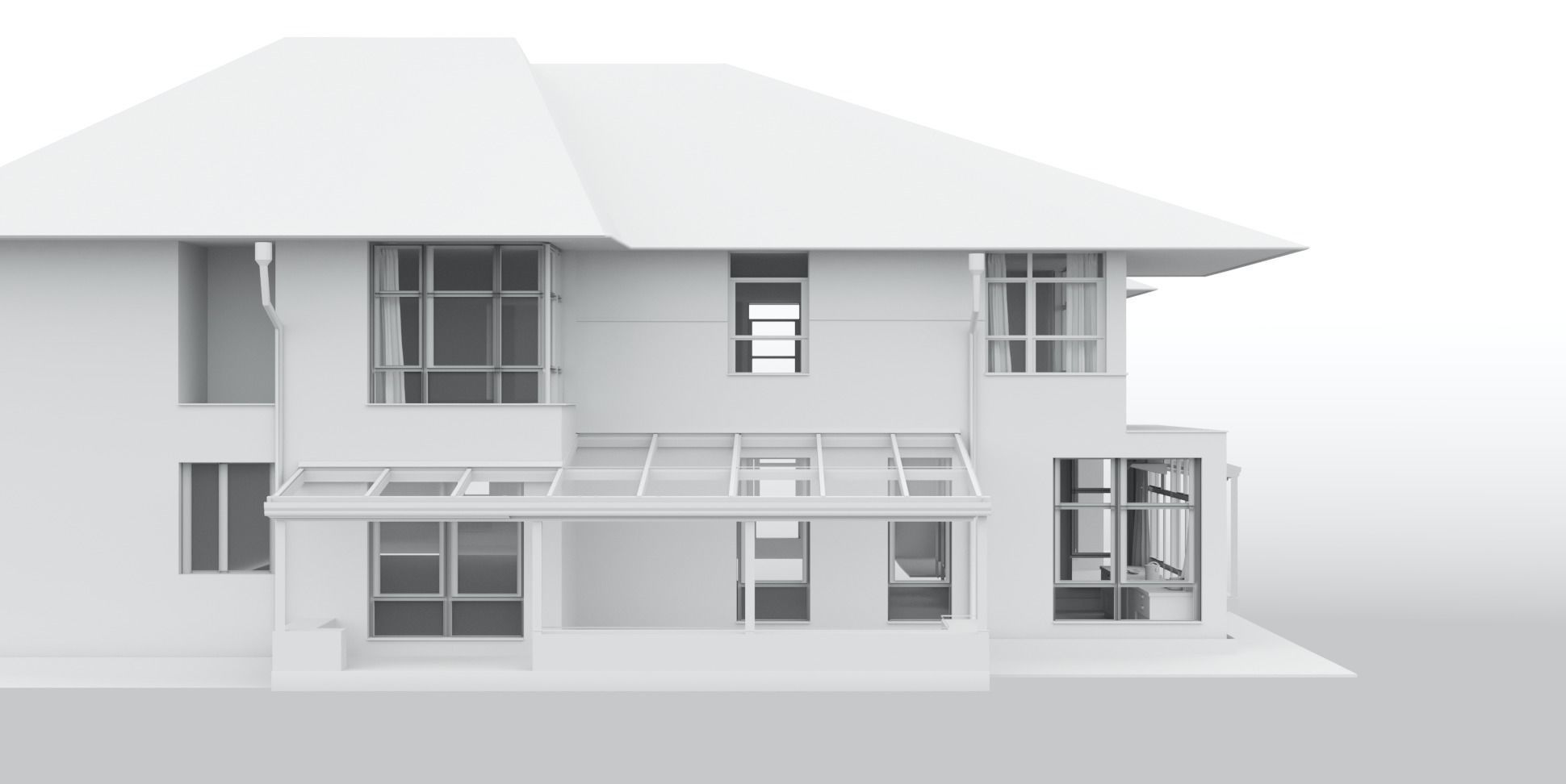 House exterior without textures free 3D model | CGTrader