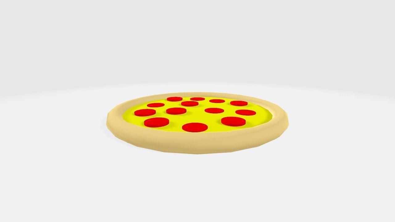 3D model Low-Poly Cartoon Pizza VR / AR / low-poly | CGTrader