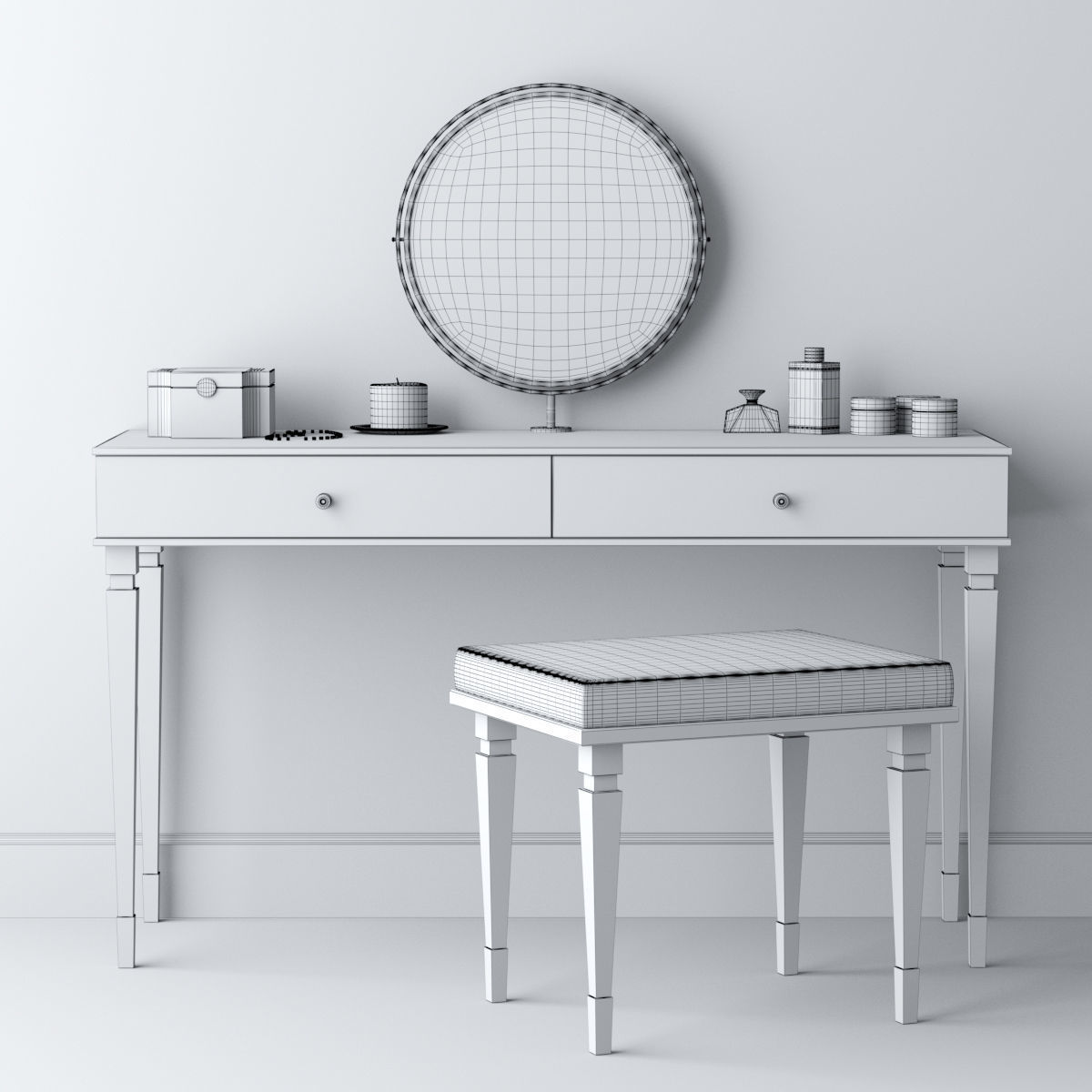 Dressing table 3D model | CGTrader
