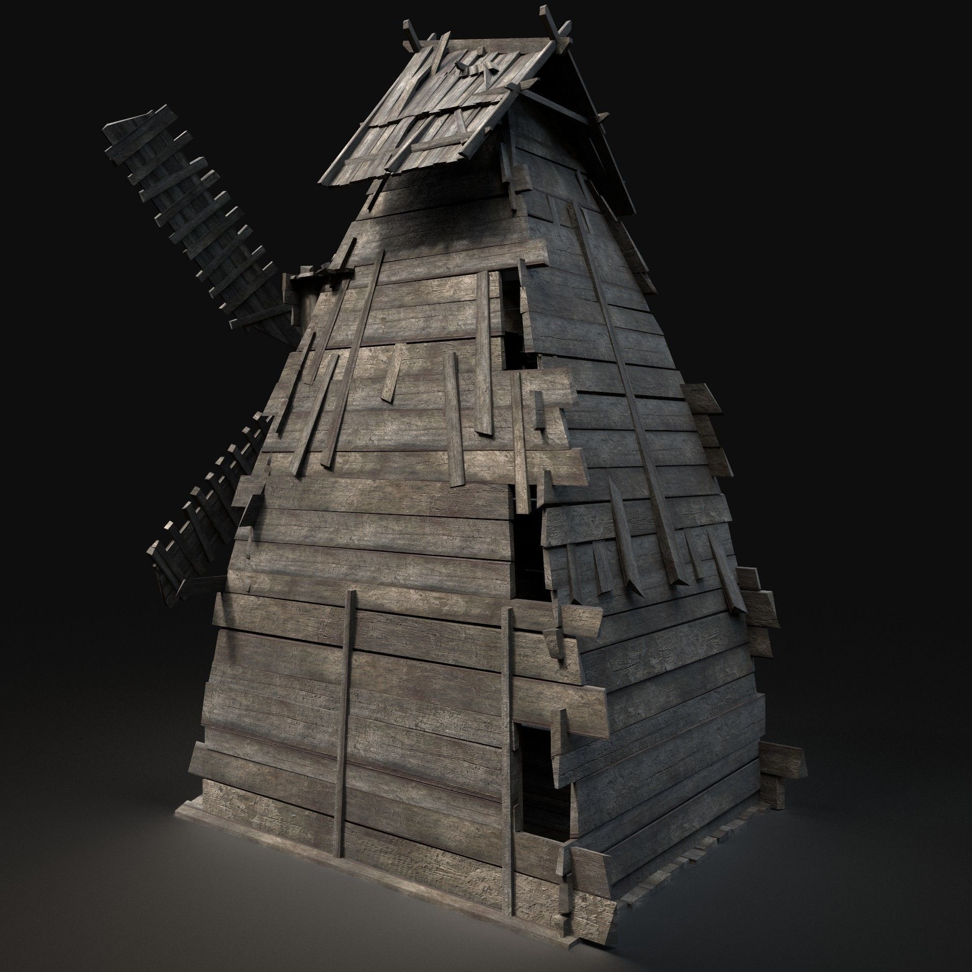 Next Gen AAA Viking Wooden Enterable Fantasy Windmill free VR / AR ...