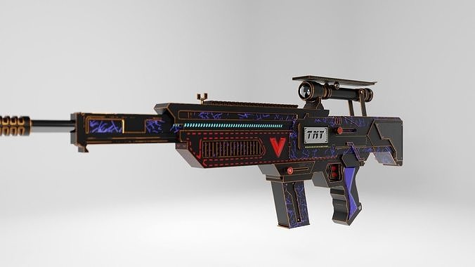 3D model Transformable rifle VR / AR / low-poly | CGTrader