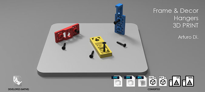Frame and Decor Hangers 3D model 3D printable | CGTrader