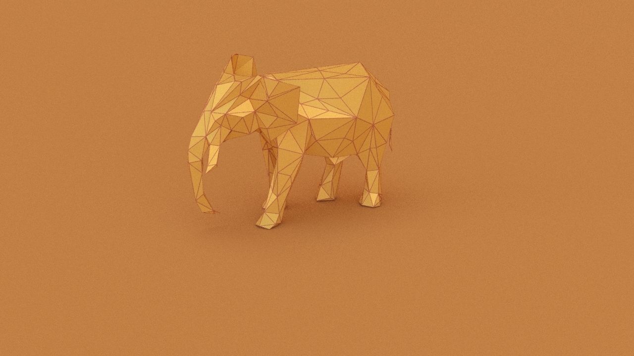 elephant papercraft 3D print Low-poly 3D model 3D model | CGTrader