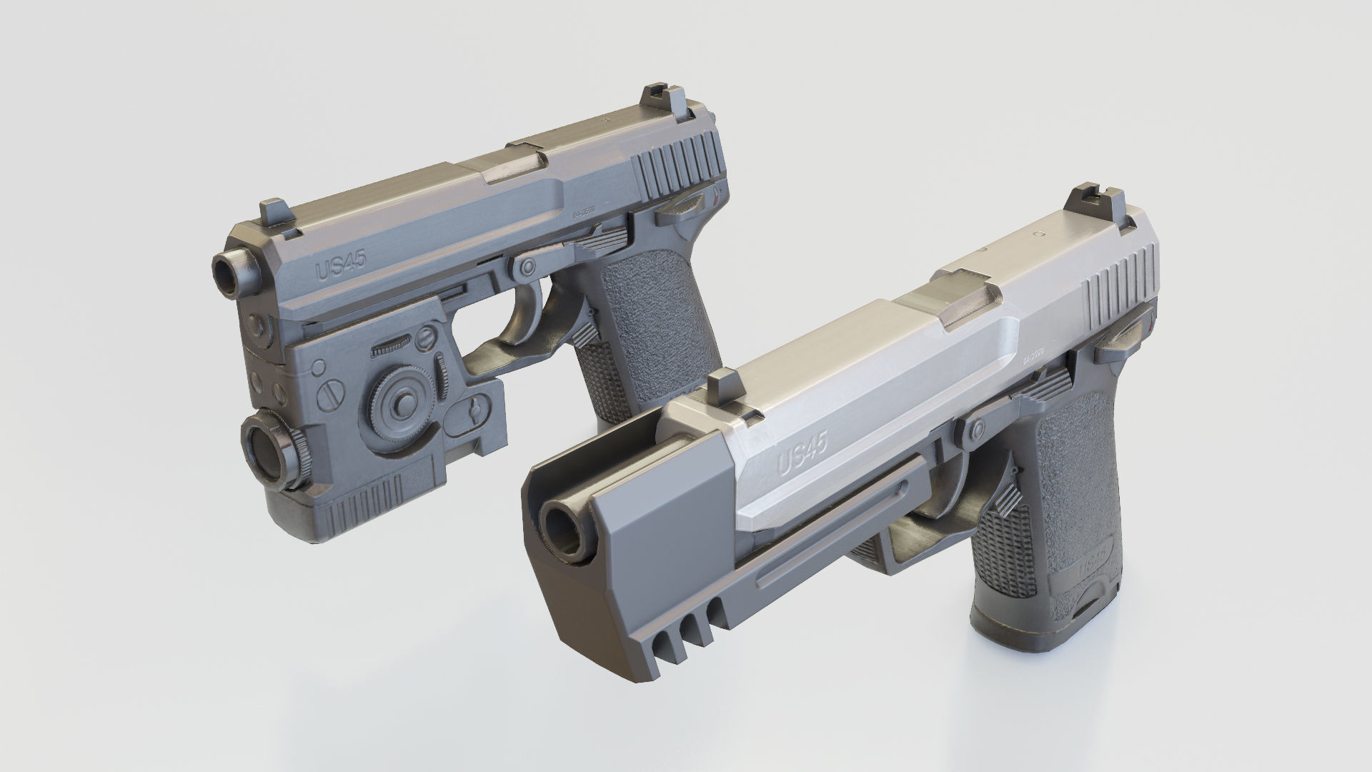 3D model HK USP 45 HL2 style VR / AR / low-poly | CGTrader