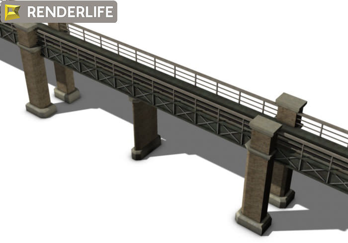 Train bridge 3D model animated | CGTrader