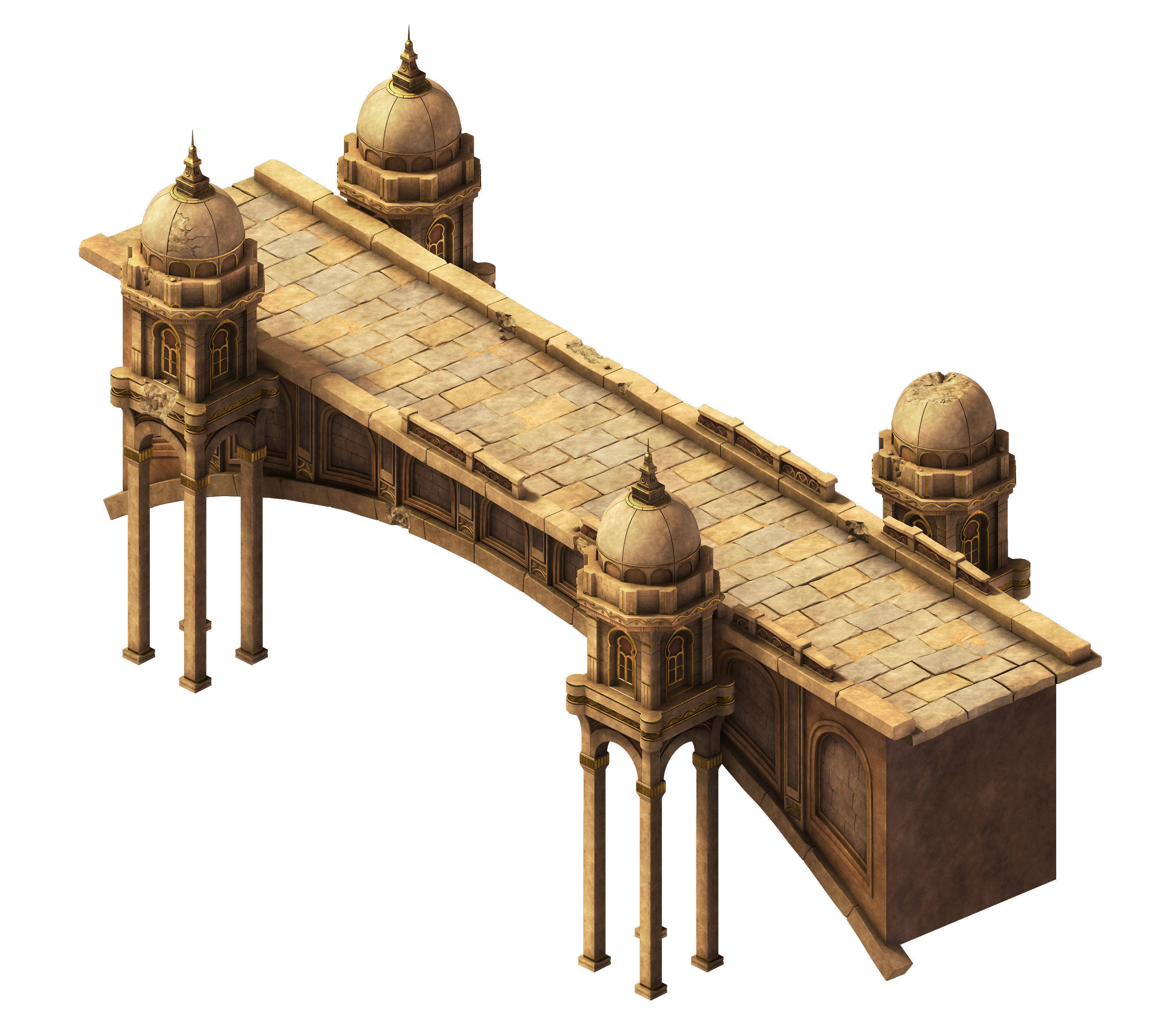 Muslim - stone bridge 01 3D model | CGTrader