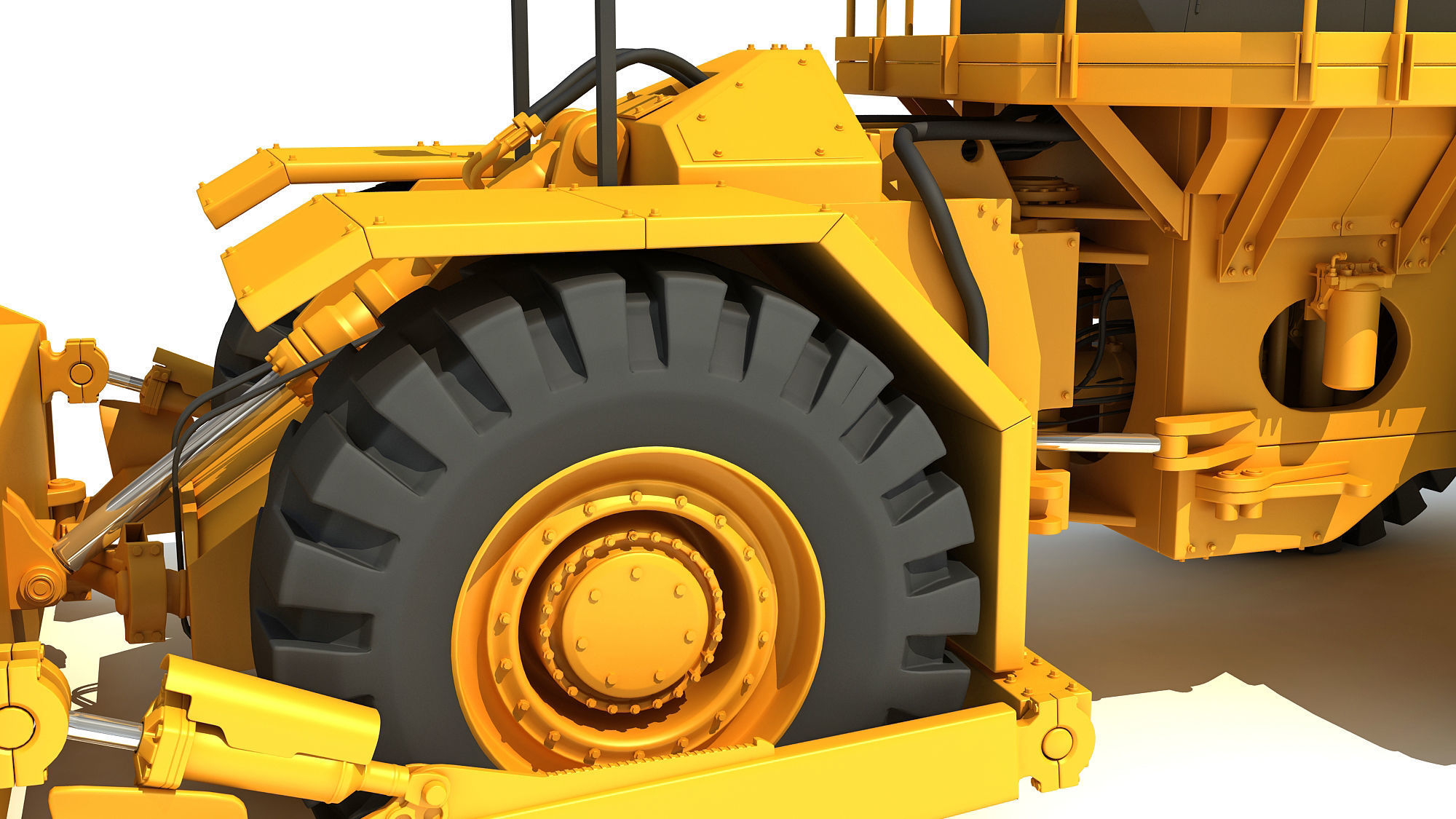 Wheel Dozer 3D model | CGTrader