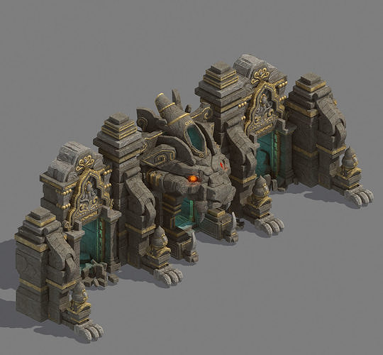 Lion camel ridge door 3D model | CGTrader