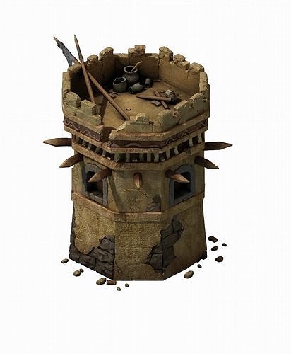 Death Desert - Tower 01 3D model | CGTrader
