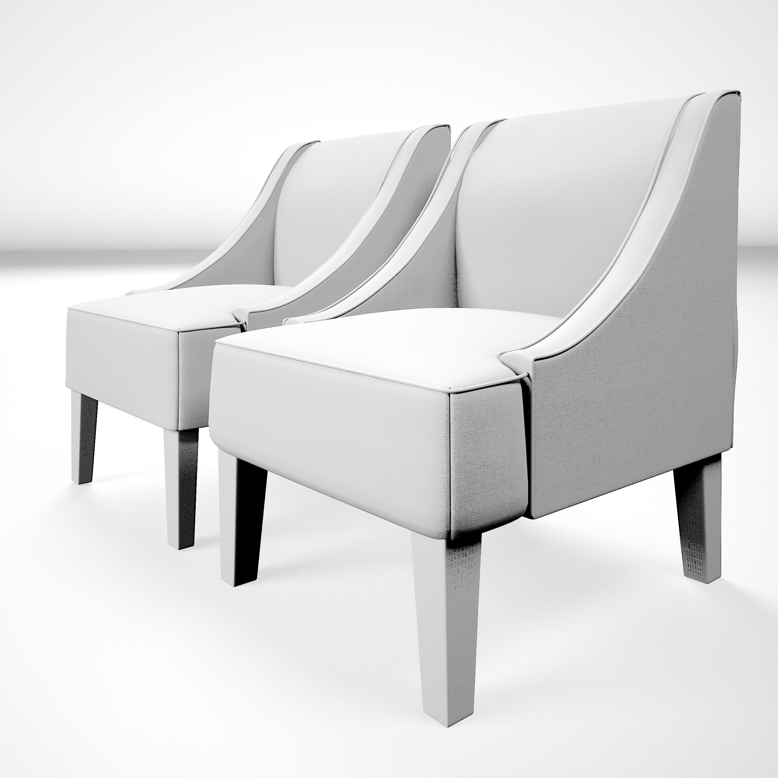 color full rexin chairs render ready vray 3D model | CGTrader
