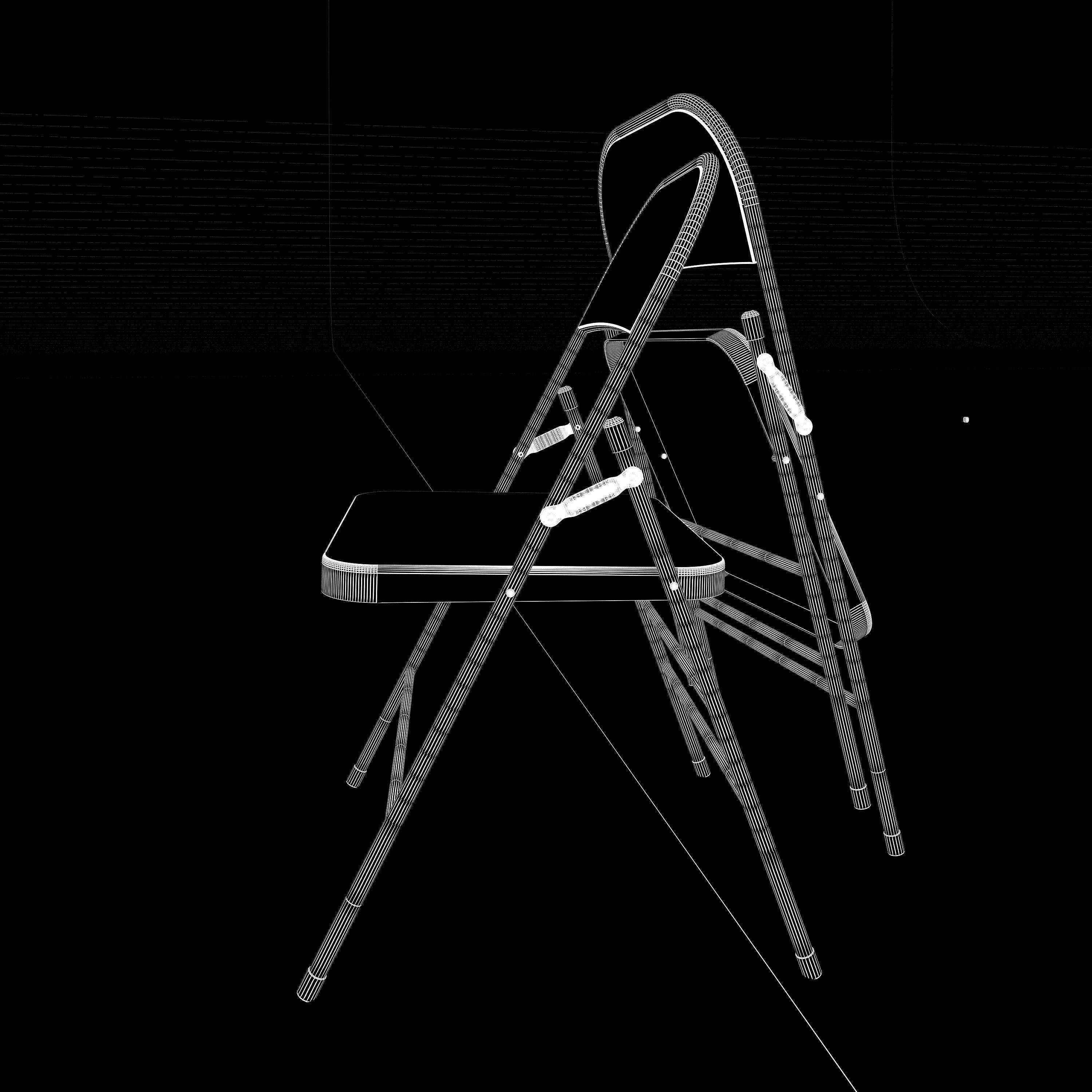 002vintage foldingchair metal render ready vray free 3D model | CGTrader