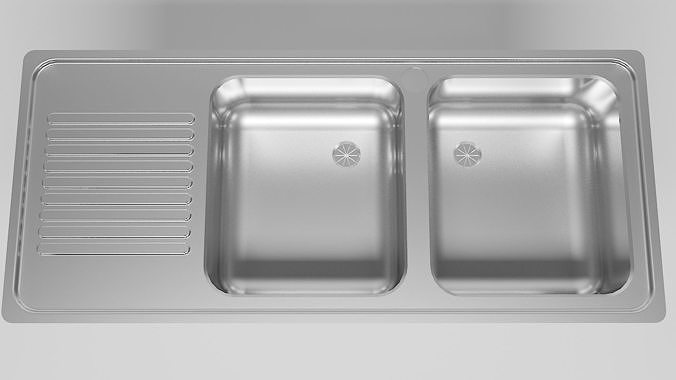 Kitchen Sink - Steel Materials 3D model | CGTrader