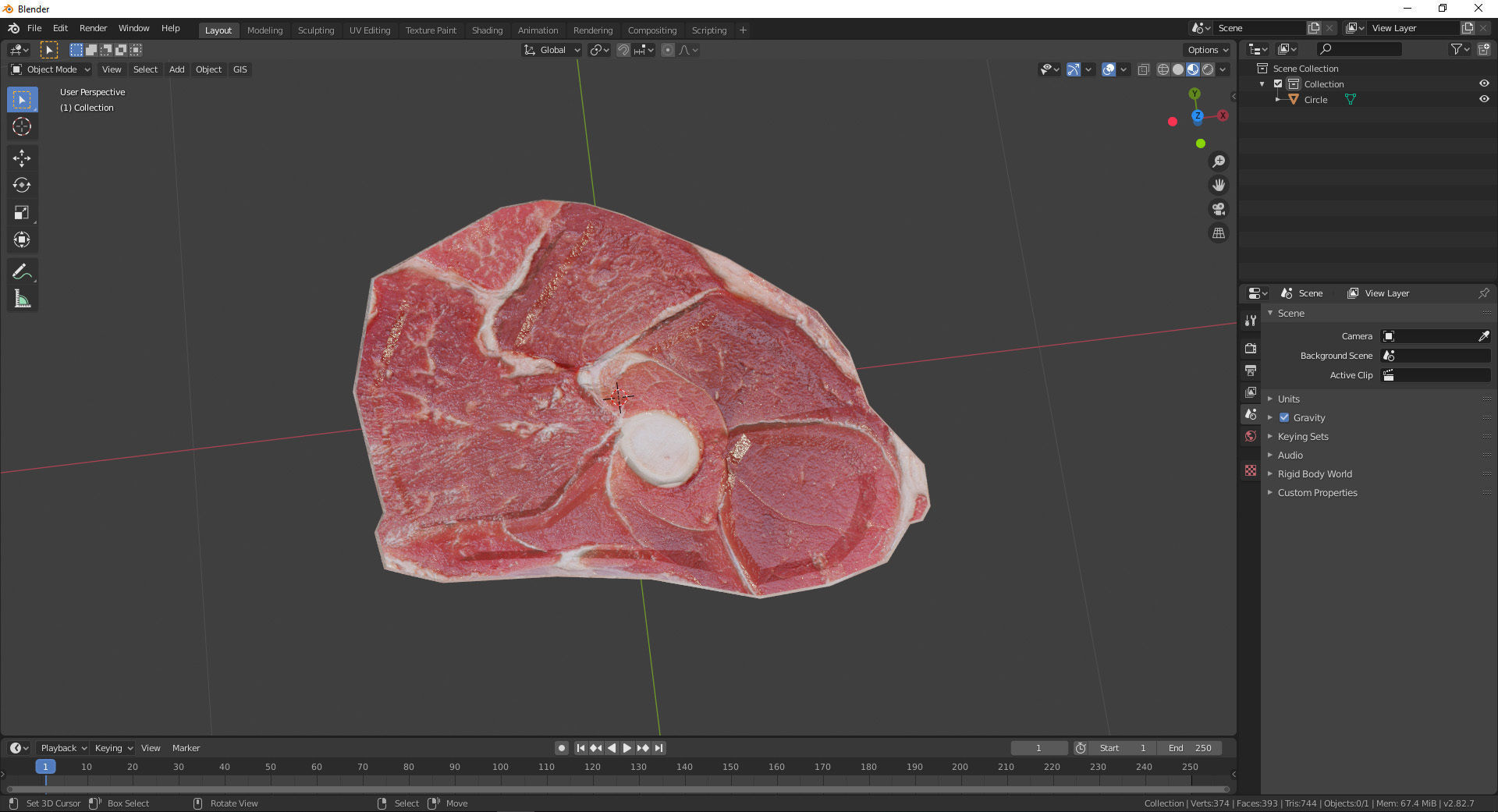 3D model Beef Piece VR / AR / low-poly | CGTrader