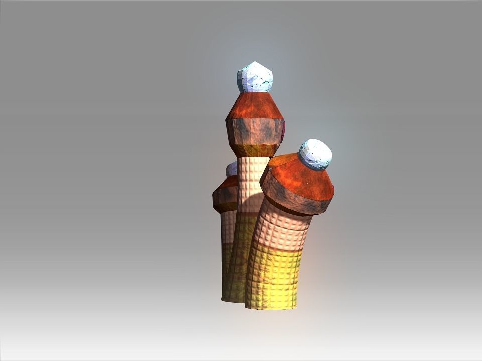 3D model Funny 3 Cyclops Towers VR / AR / low-poly | CGTrader