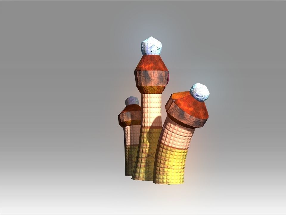 3D model Funny 3 Cyclops Towers VR / AR / low-poly | CGTrader