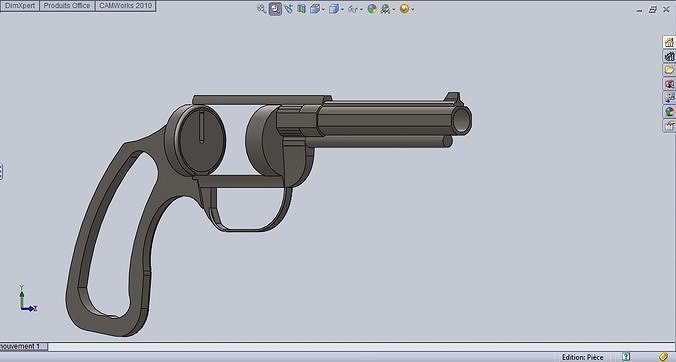gun revolver 3D model | CGTrader