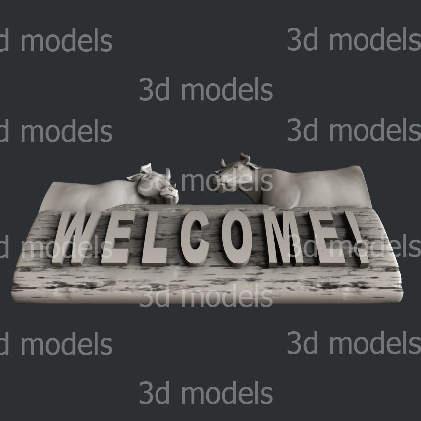 3d models for cnc router or 3d printer welcome 3D model | CGTrader