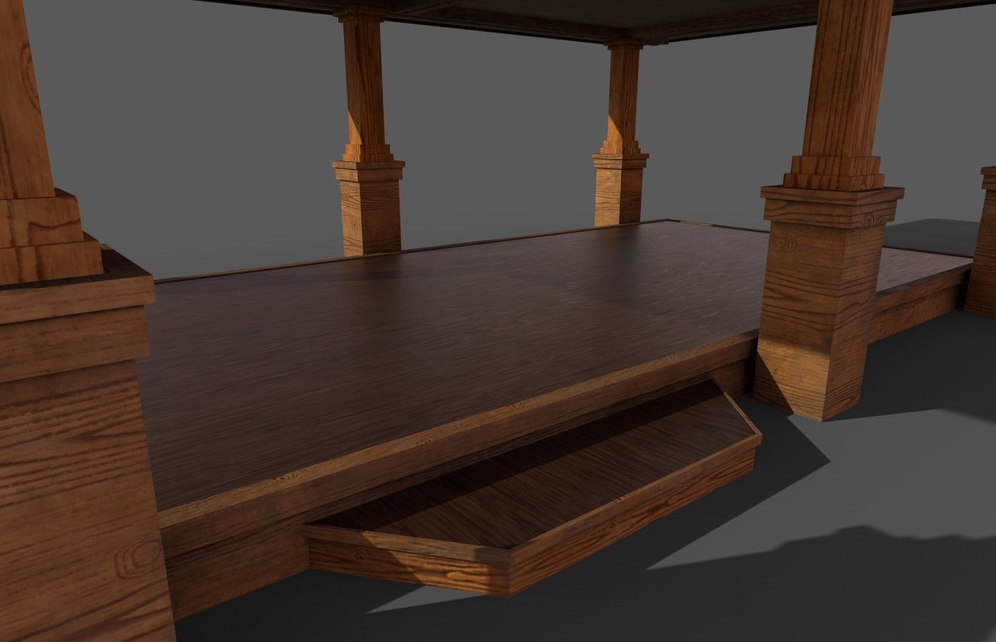 3D model low poly patio VR / AR / low-poly | CGTrader