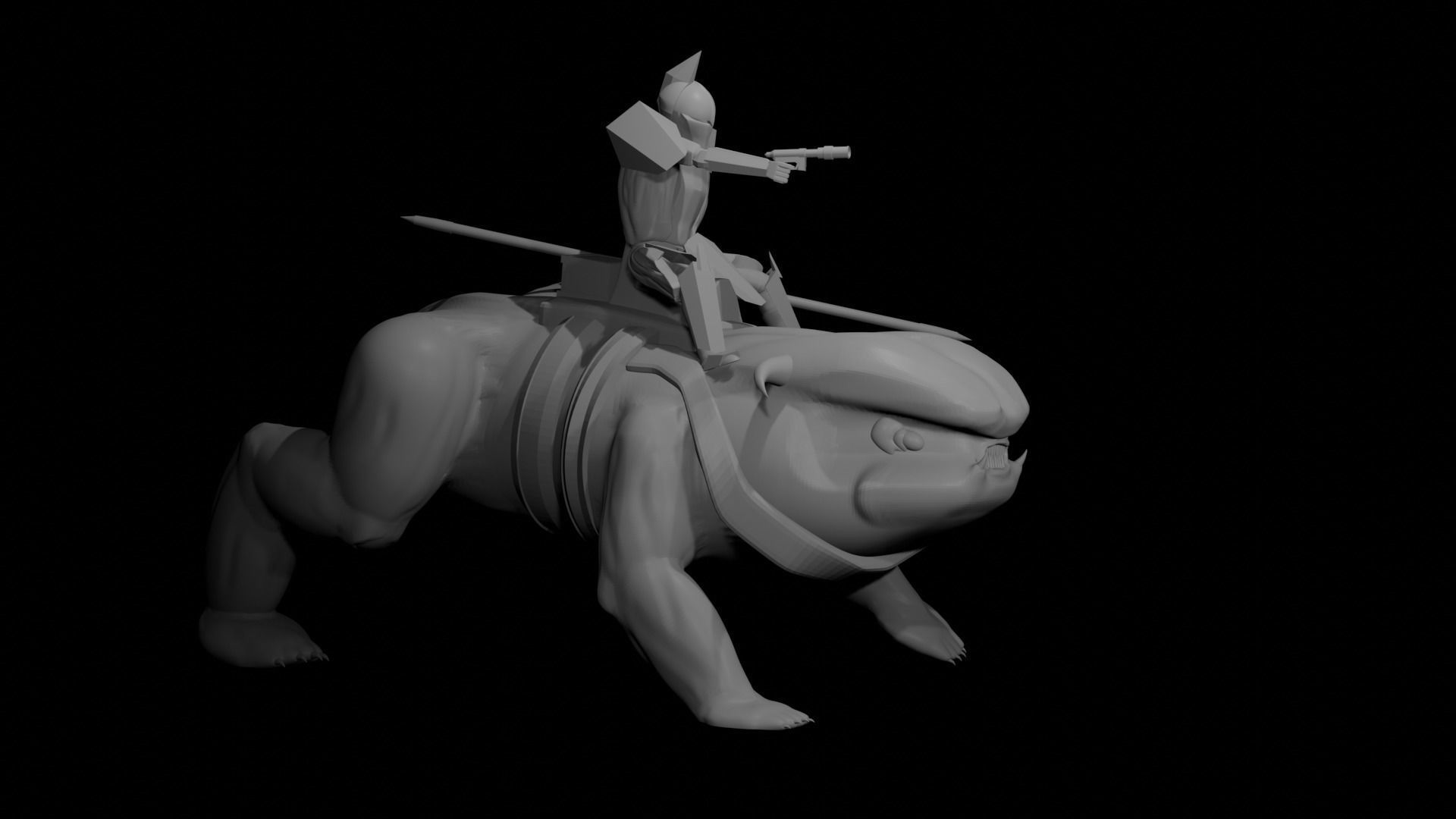 Beast Rider 3D model 3D printable | CGTrader