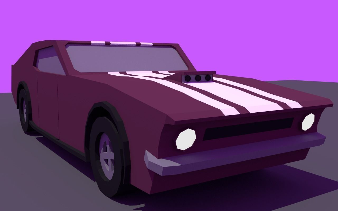 3D model low poly racing cars VR / AR / low-poly | CGTrader