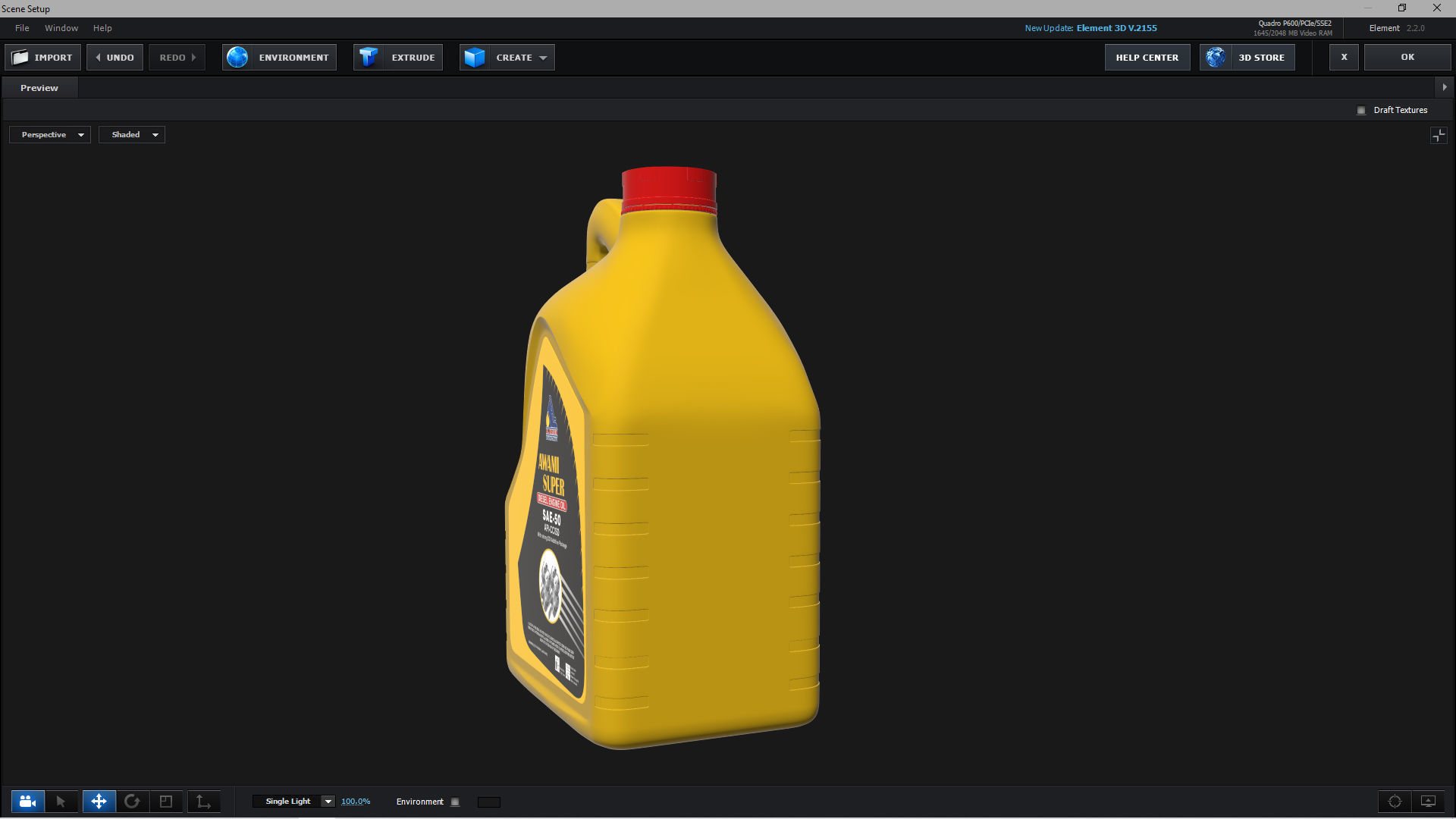 E3D - Mobil 1 Super 2000 X1 10W40 Engine Oil 3D model | CGTrader