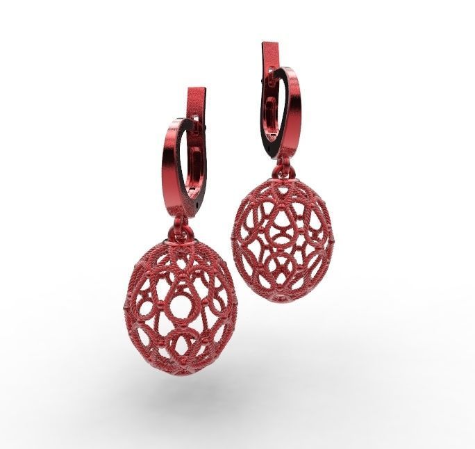 earrings filigrana 3D model 3D printable | CGTrader