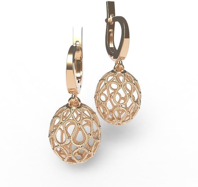 earrings filigrana 3D model 3D printable | CGTrader