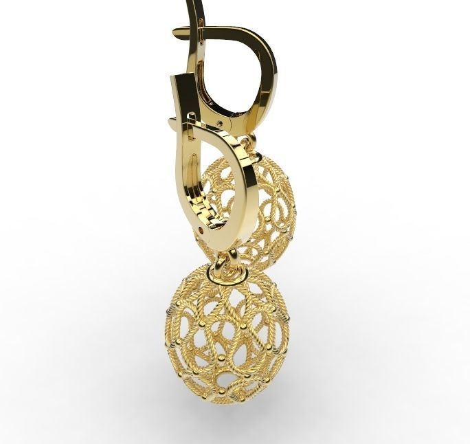 earrings filigrana 3D model 3D printable | CGTrader