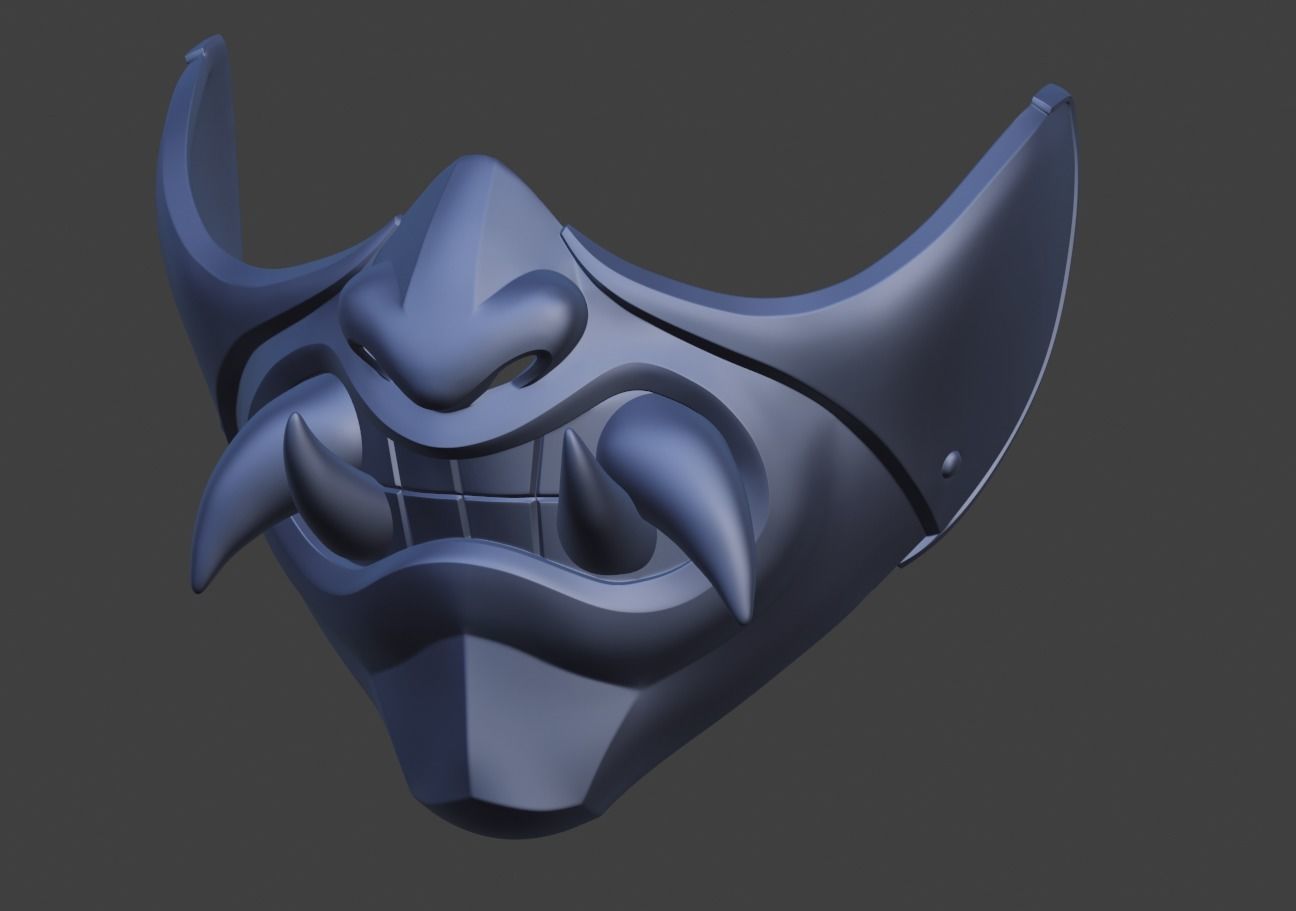 Princess Kitana female samurai mask for face Mortal Kombat 11 3D model ...