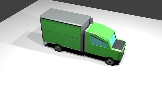 3D model Low Poly Green Truck VR / AR / low-poly | CGTrader