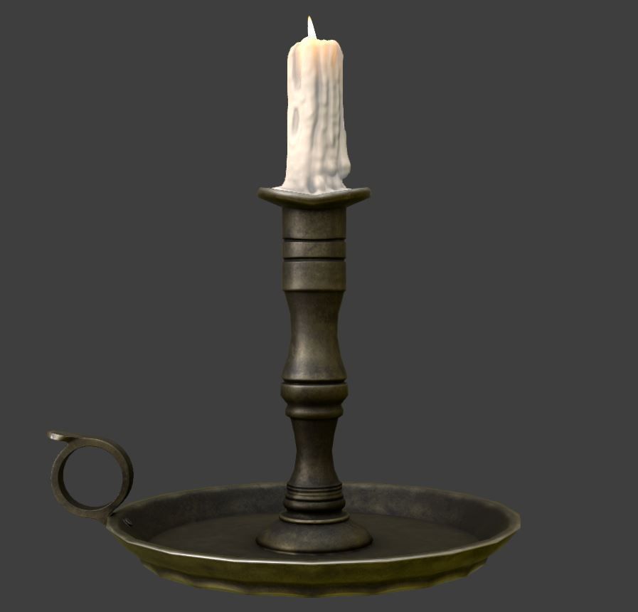 3D model Medieval Candle - PBR - PBS - ready VR / AR / low-poly | CGTrader