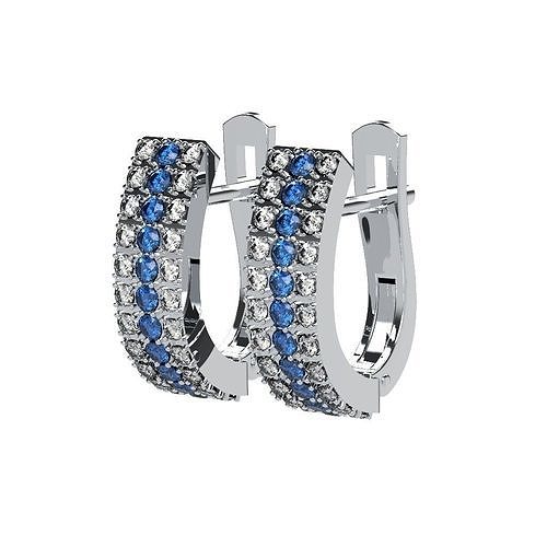 Gem Earrings B-system 3D model 3D printable | CGTrader