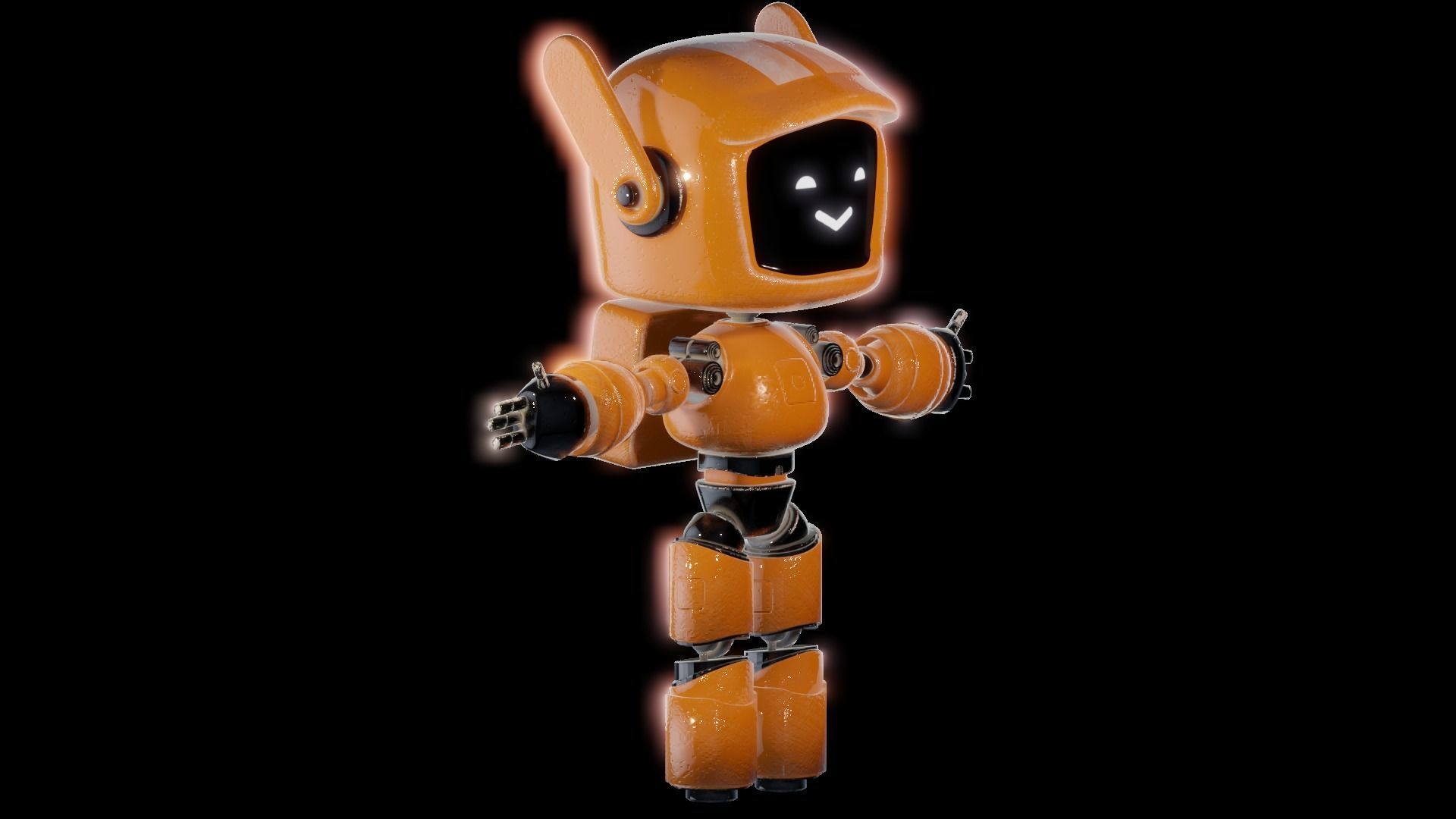 ORANGE ROBOT from LOVE DEATH AND ROBOTS free 3D model rigged | CGTrader