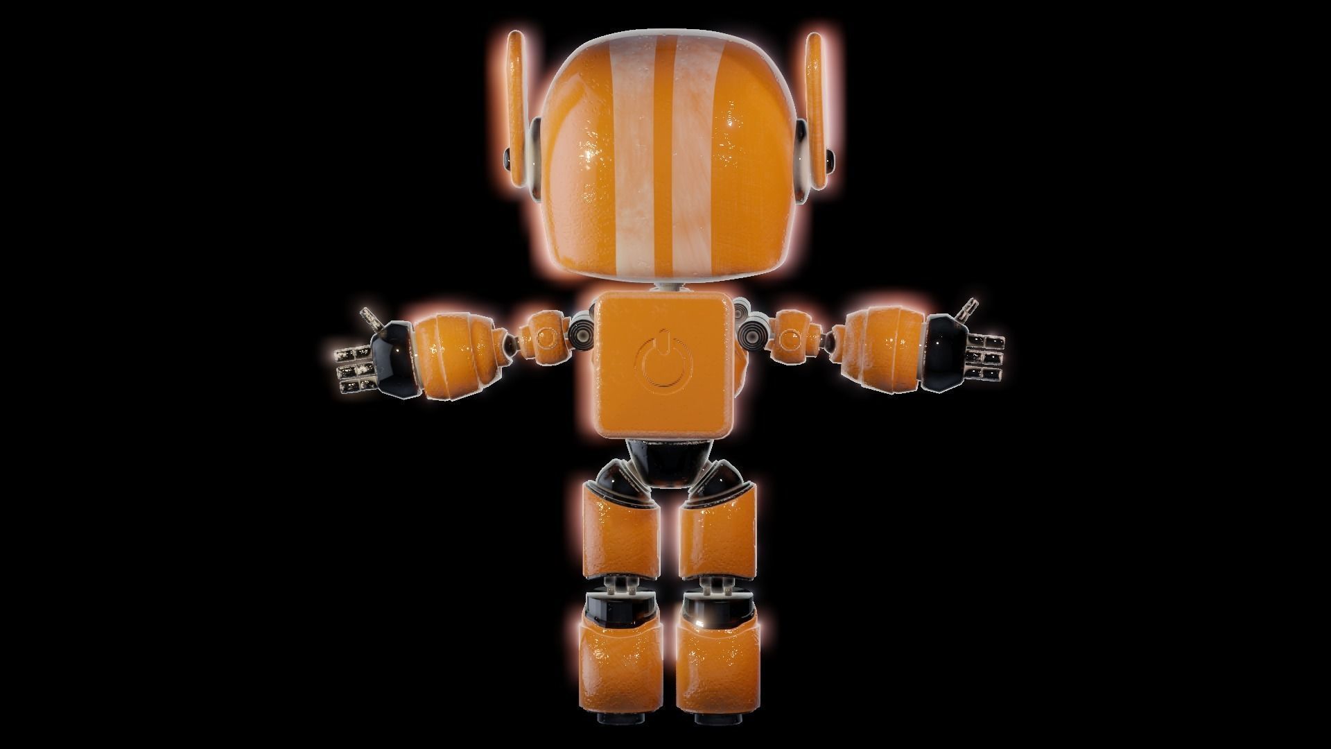 Orange Robot from Love Death And Robots free 3D model rigged | CGTrader