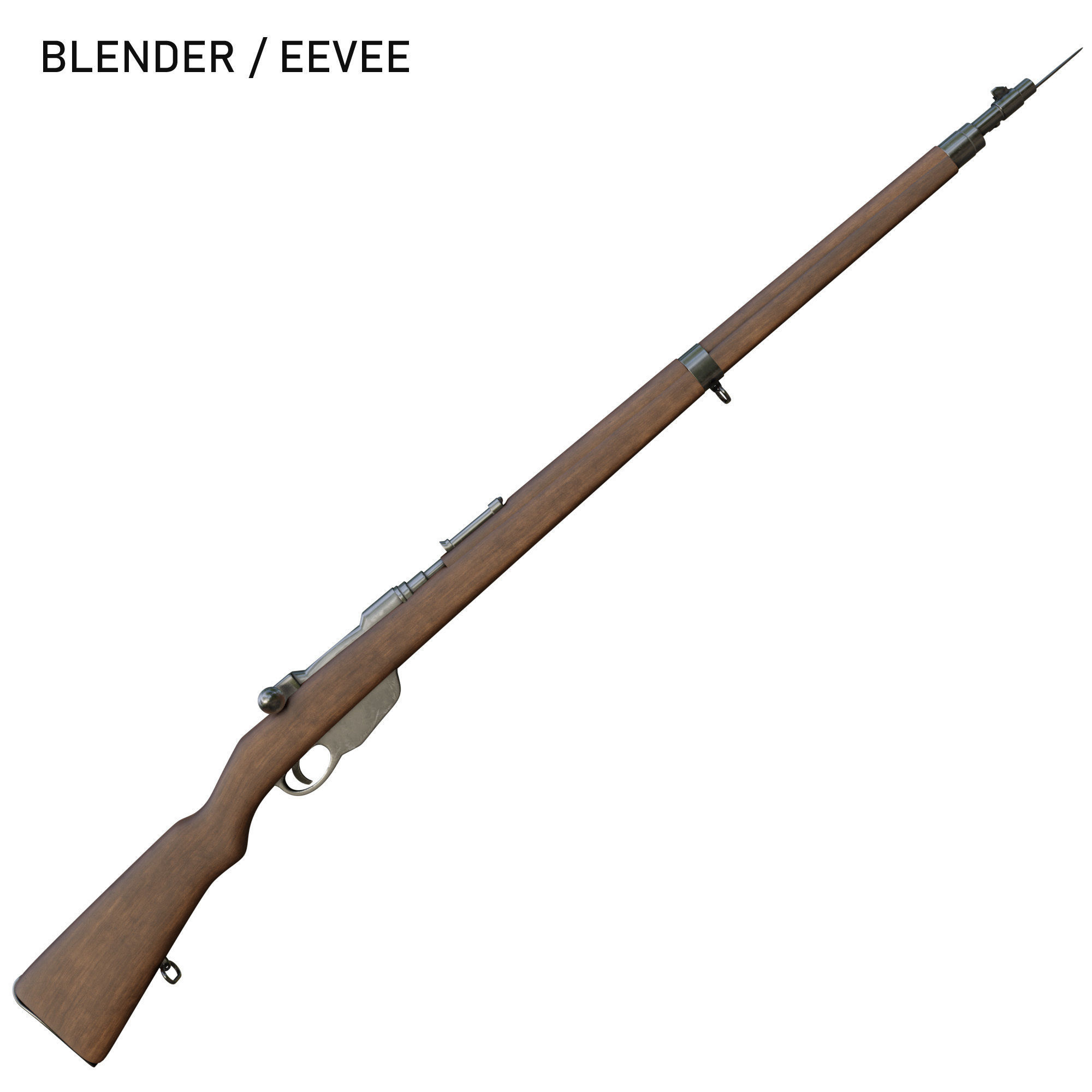 3D model HISTORIC MANNLICHER M1985 GUN VR / AR / low-poly | CGTrader