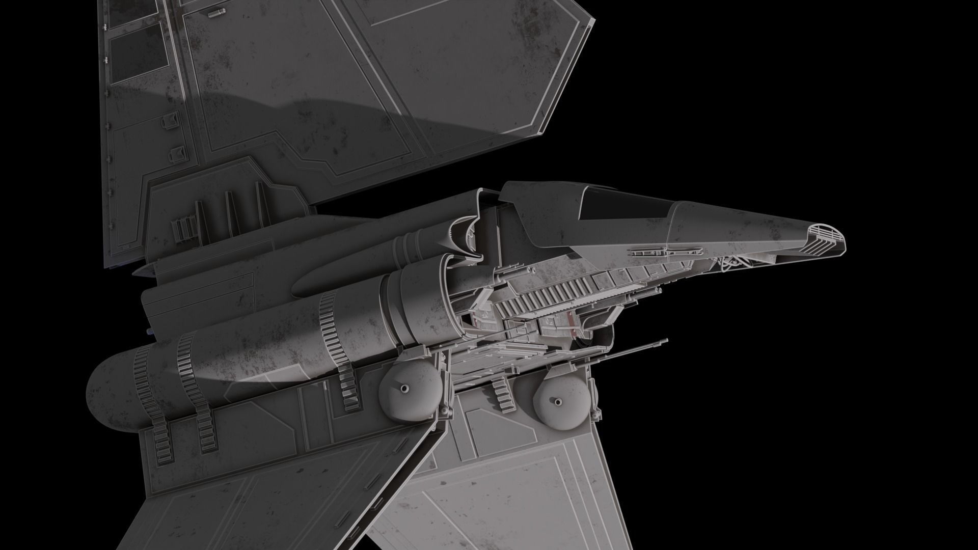 Lambda Shuttle 3D model animated rigged | CGTrader
