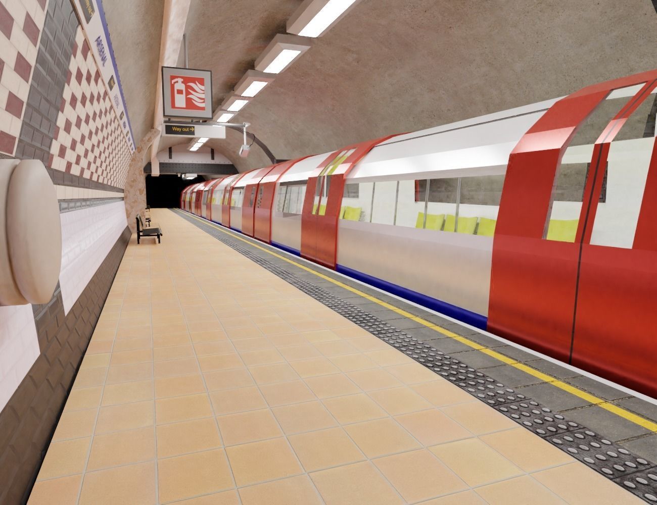 London Subway Station 3D model | CGTrader