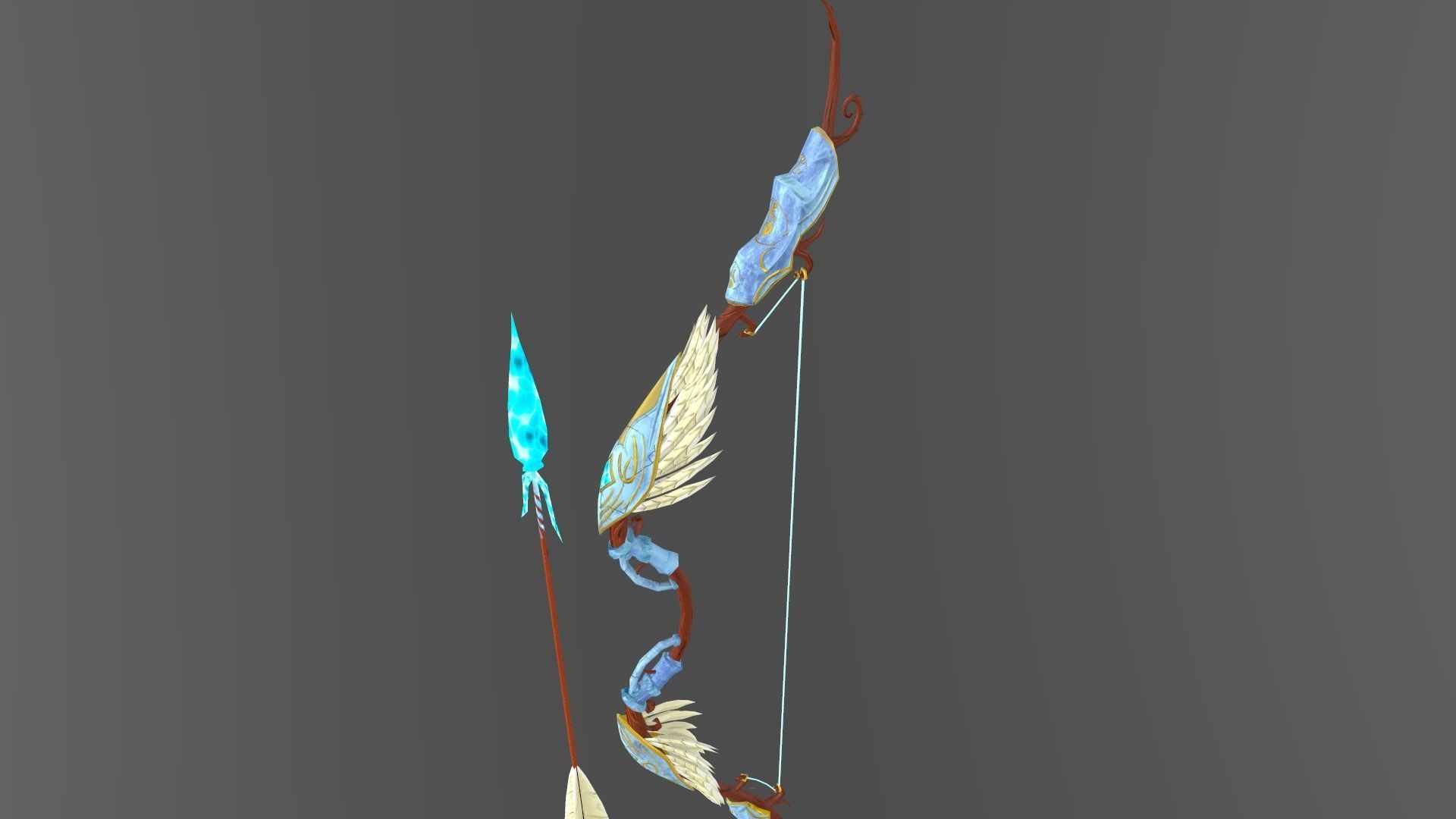 3D asset realtime Elven bow and arrow | CGTrader