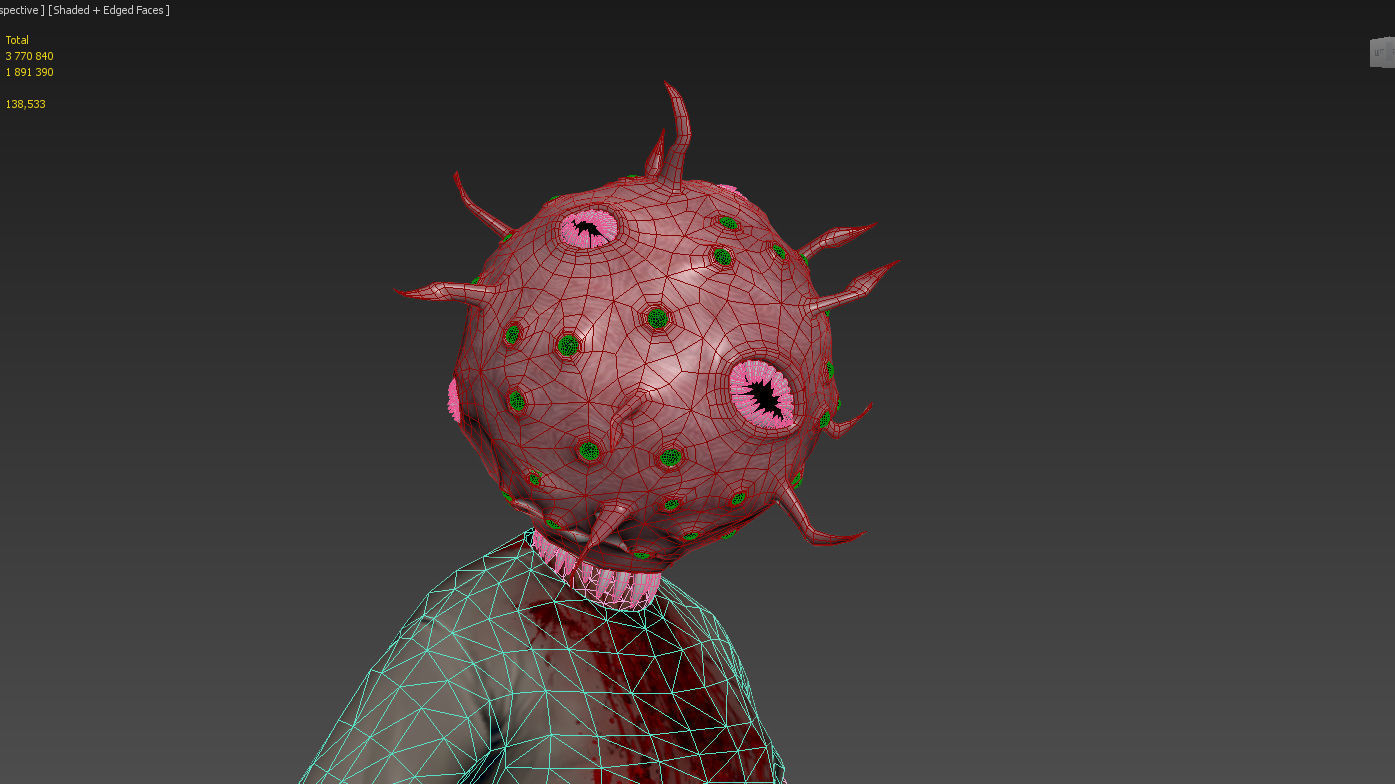 3D model Coronavirus Zombie Covid19 Monster Scary Horror Dead Man ...