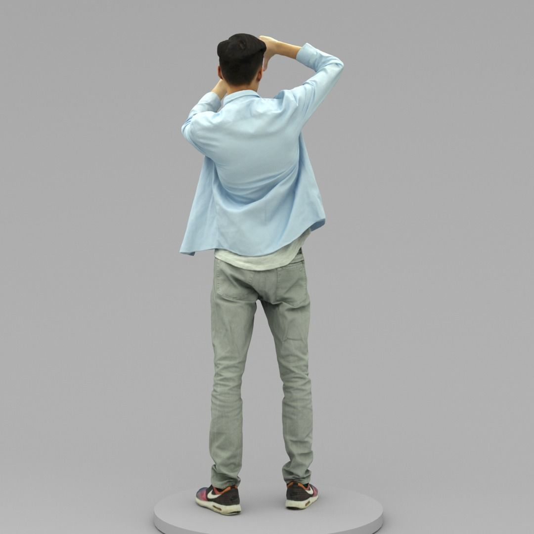 A Handsome Man Looking And Focusing 3D model | CGTrader