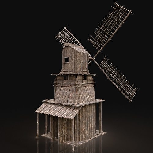 Next Gen AAA Wooden Viking Medieval Enterable Farm Windmill free VR ...
