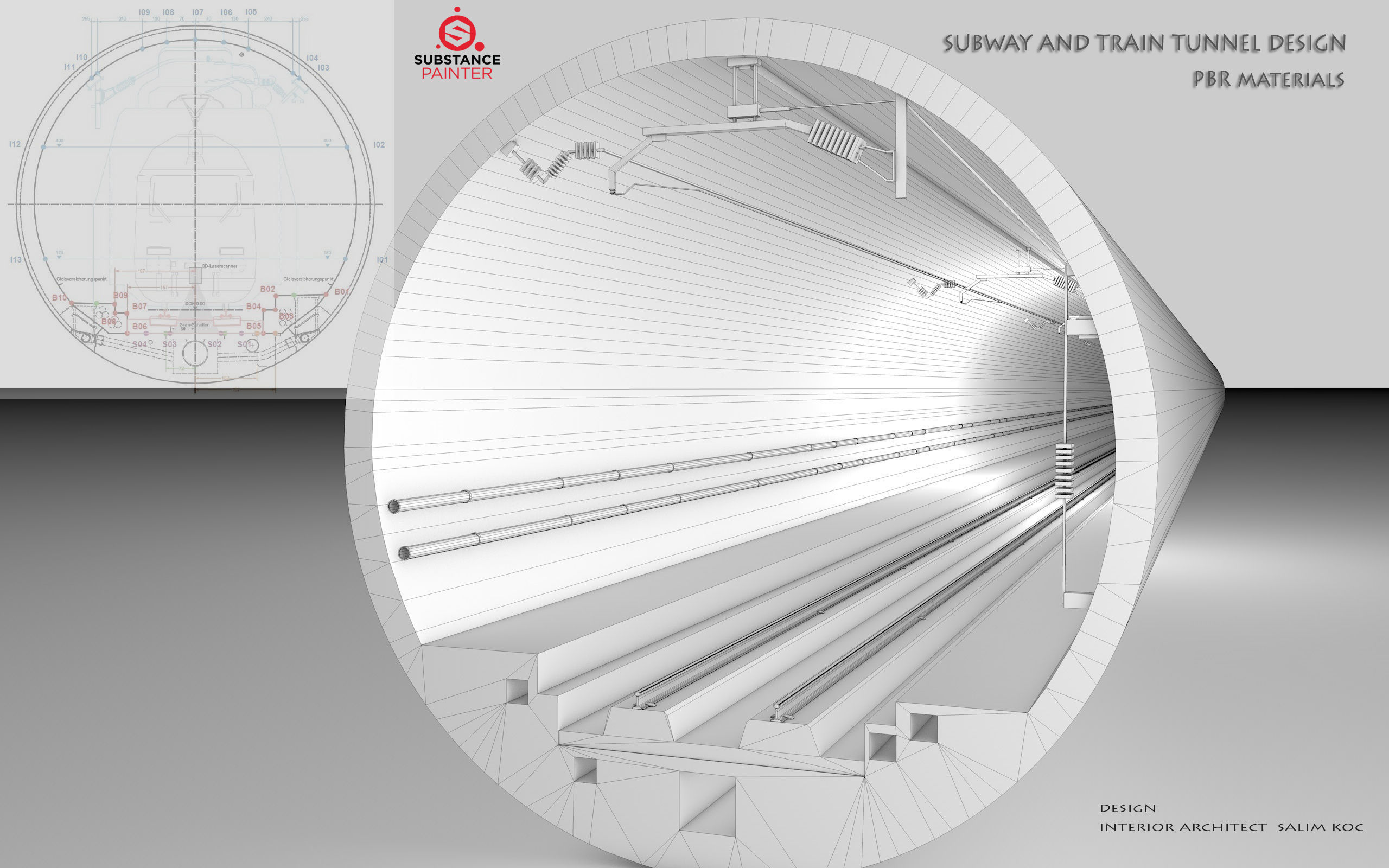 3D model SUBWAY AND TRAIN TUNNEL DESIGN VR / AR / low-poly | CGTrader