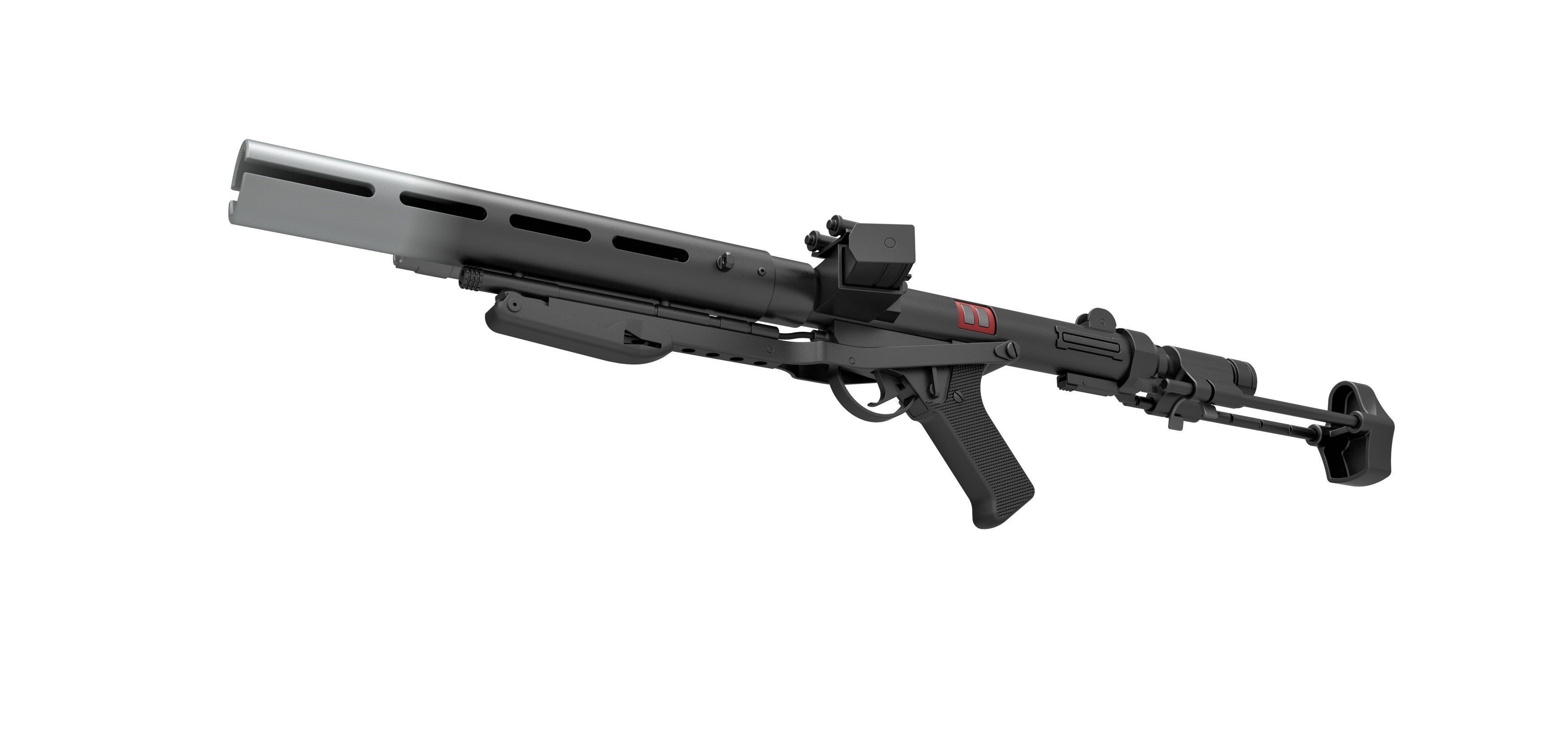 Death trooper blaster rifle E-11D Rogue One A Star Wars Story 3D model ...